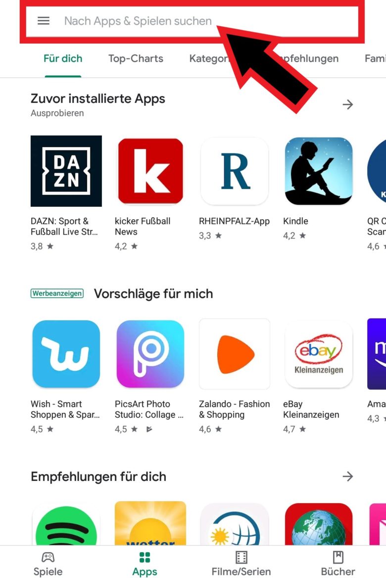2Screenshot Quizduell App installieren2, Play Store Startseite